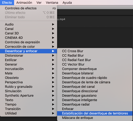 Aplicación de efectos de efectos de desenfoque y enfoque en After Effects